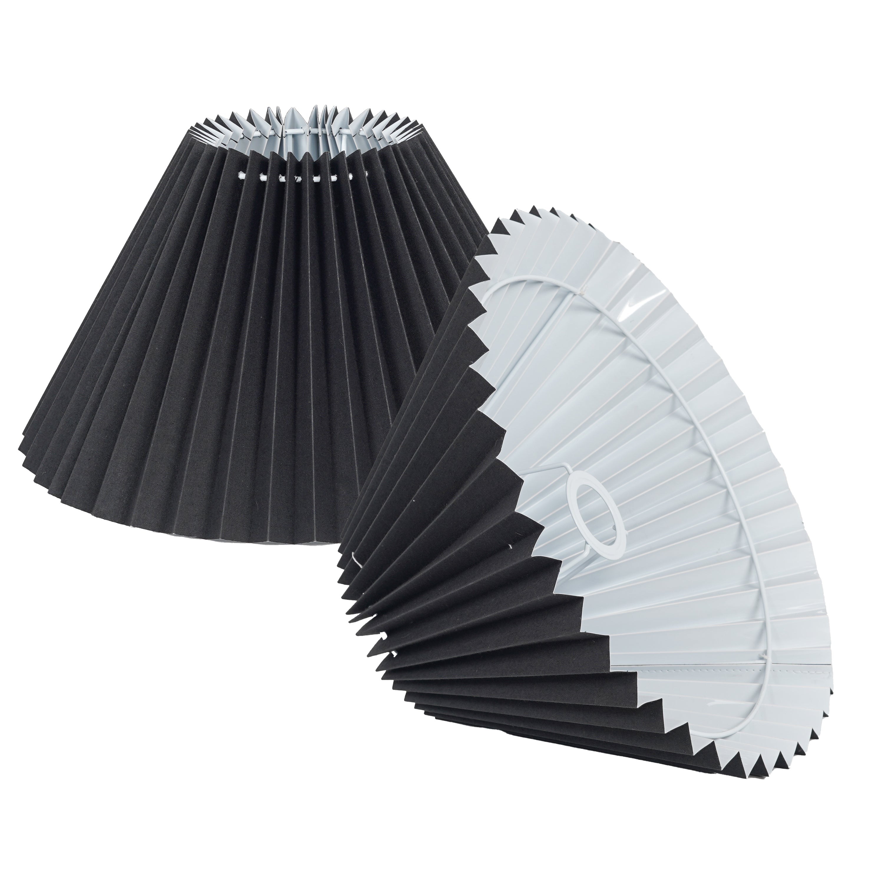 JOANNA Black Cotton Machine Pleated Lampshade - 30 CM – KAPOOR-E ...