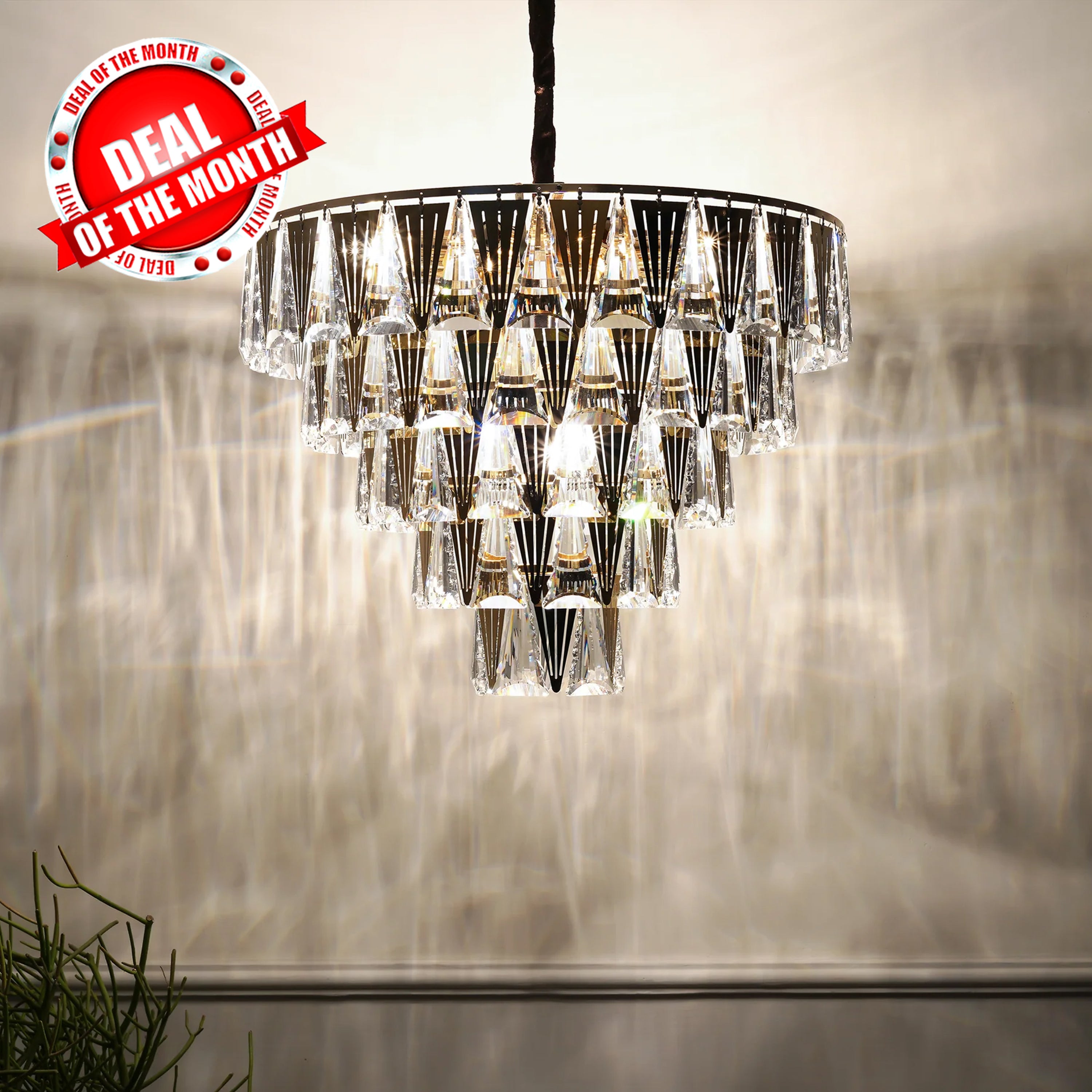 DEREK 15 Light Crystal Chandelier – KAPOOR-E-ILLUMINATIONS PRIVATE LIMITED