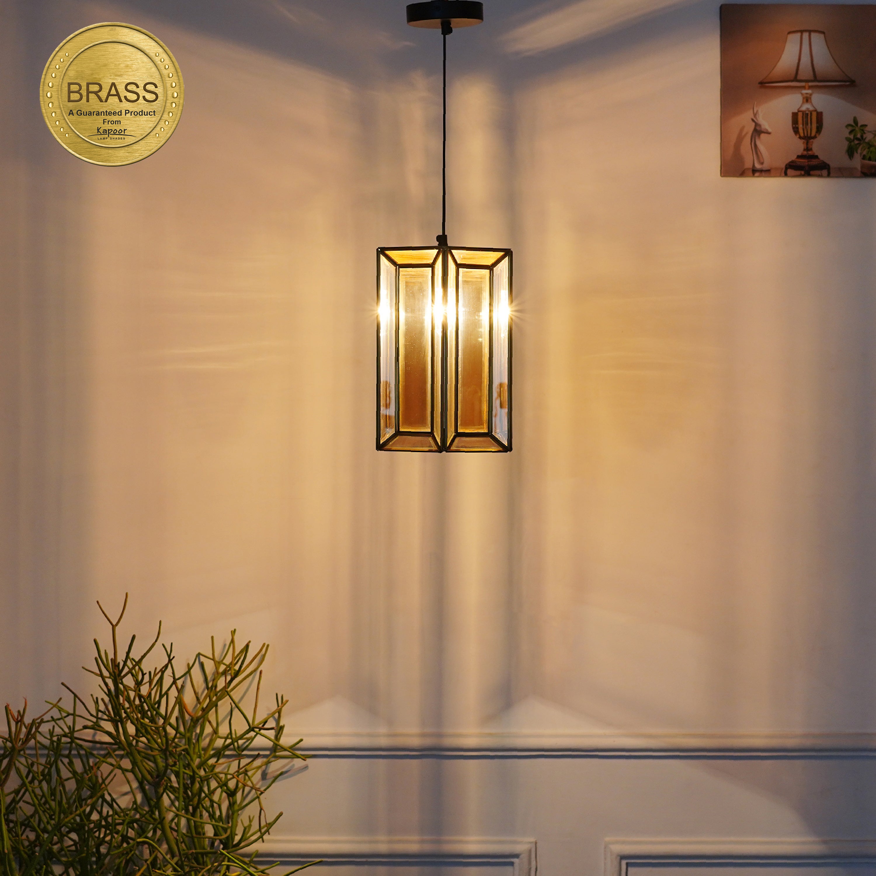 IGOR Single Light Ceiling Lantern Pendant in Brass Finish – KAPOOR-E ...