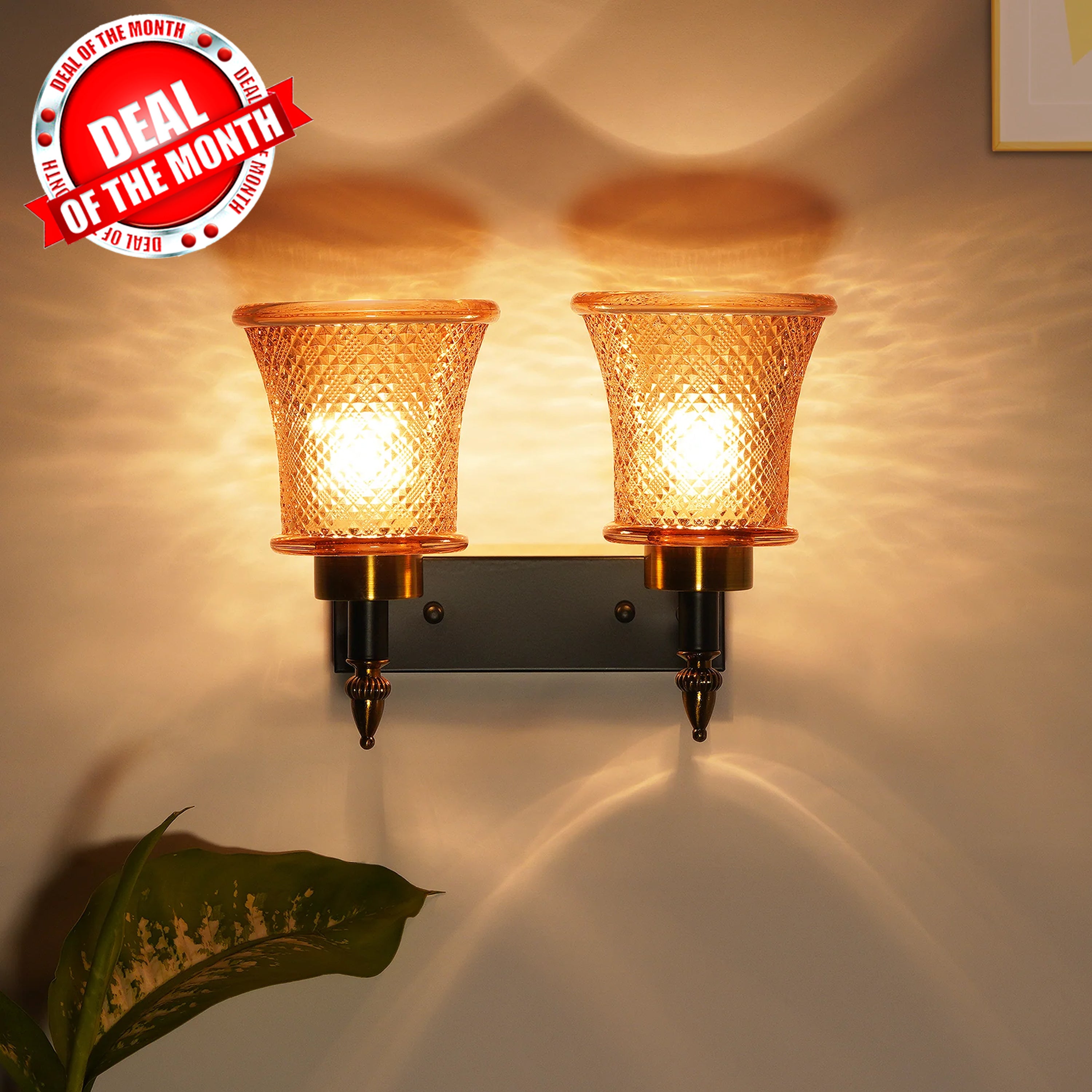 GUNNISLAKE Dual Light Glass and Metal Wall Light – KAPOOR-E ...