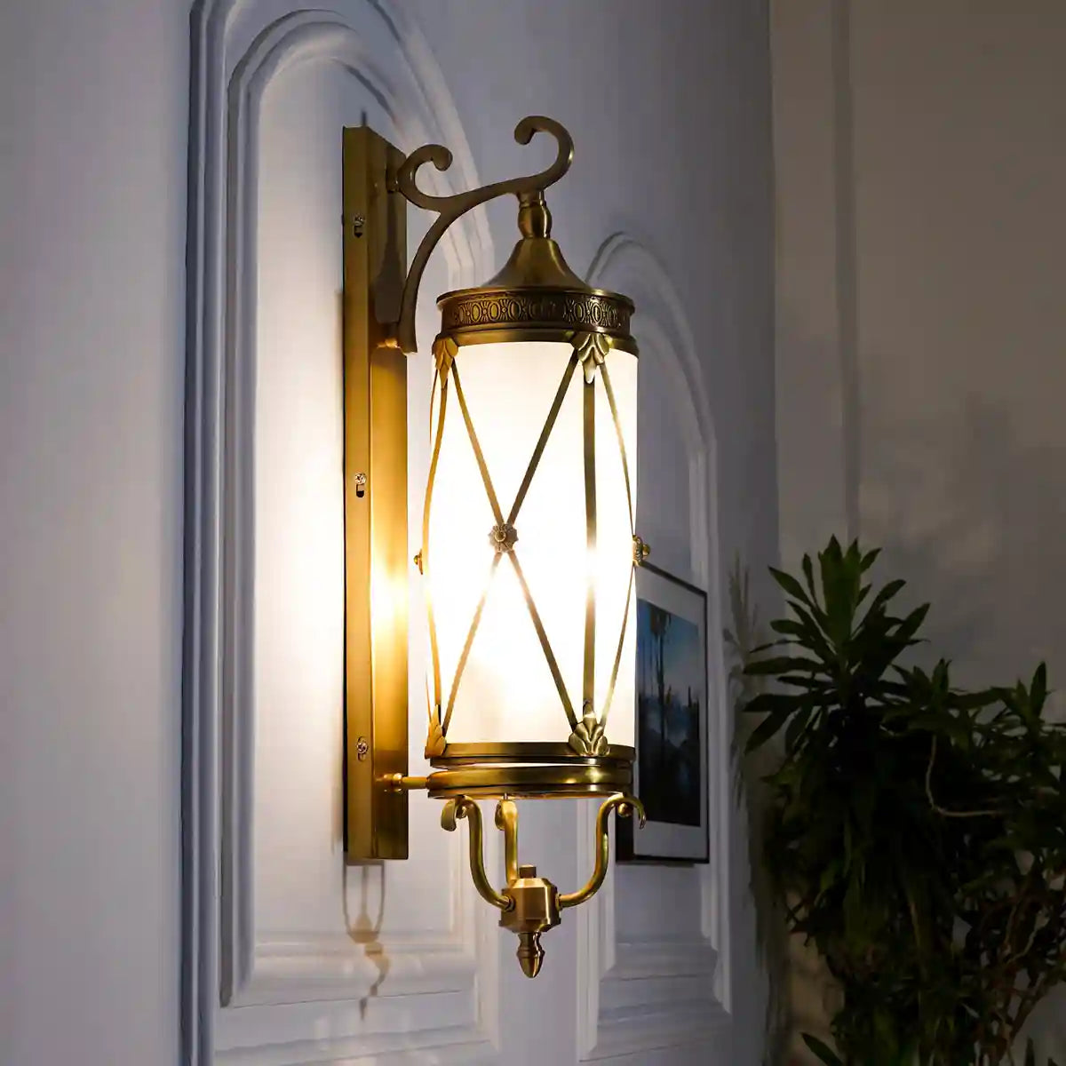 GUILDHALL Brass and Glass Wall Light – KAPOOR-E-ILLUMINATIONS PRIVATE ...